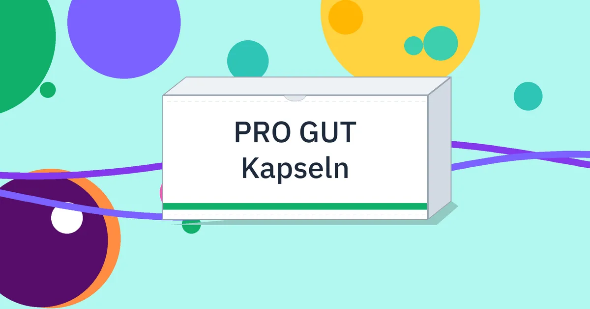 Symbolbild: Packung mit der Aufschrift PRO GUT Kapseln (PZN 17421846) – Verfügbarkeit und Bezug in Apotheken in Frankfurt am Main