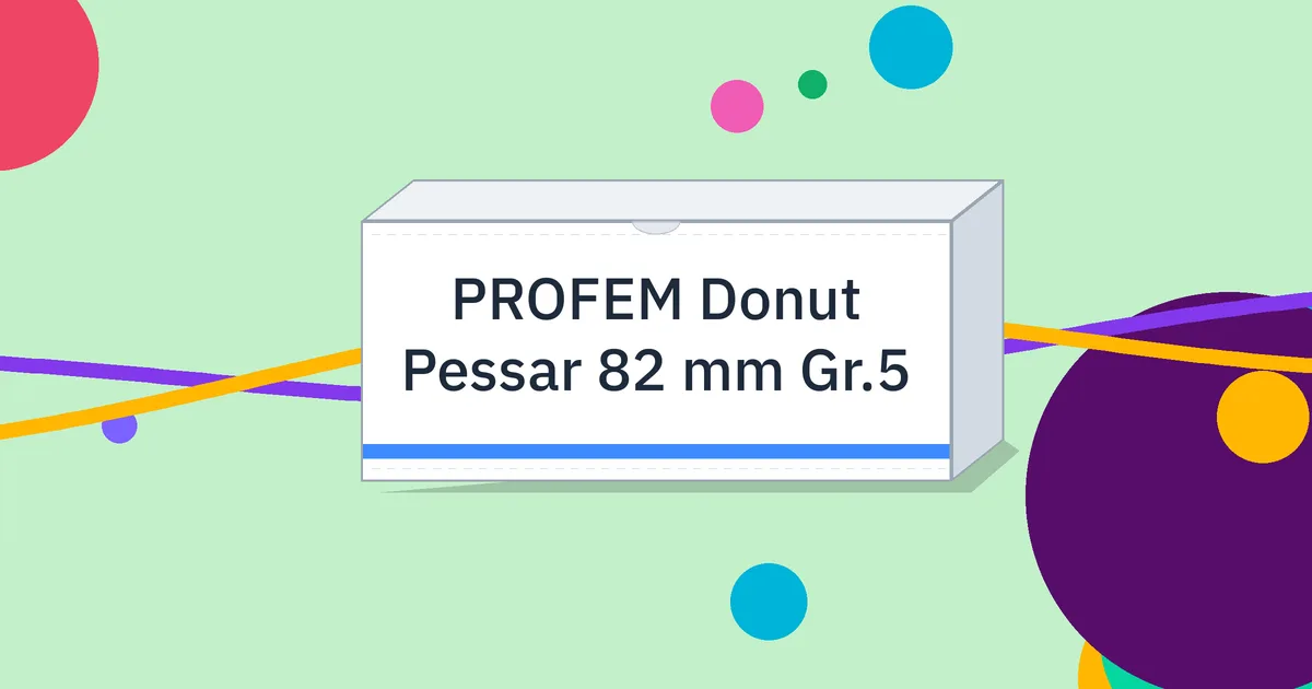 Symbolbild: Packung mit der Aufschrift PROFEM Donut Pessar 82 mm Gr.5 (PZN 11671281) – Verfügbarkeit und Bezug in Apotheken in Frankfurt am Main