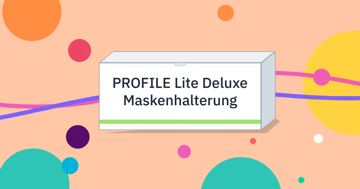 Symbolbild: Packung mit der Aufschrift PROFILE Lite Deluxe Maskenhalterung (PZN 03033537) – Verfügbarkeit und Bezug in Apotheken in Frankfurt am Main