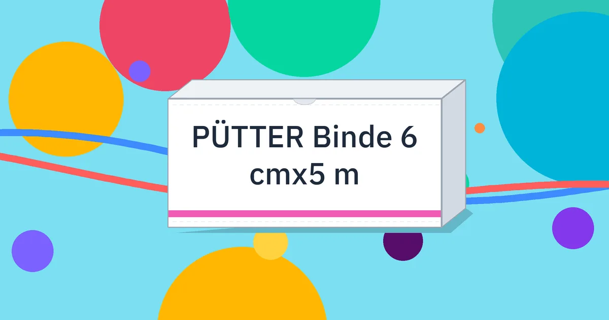 Symbolbild: Packung mit der Aufschrift PÜTTER Binde 6 cmx5 m (PZN 20573844) – Verfügbarkeit und Bezug in Apotheken in Frankfurt am Main