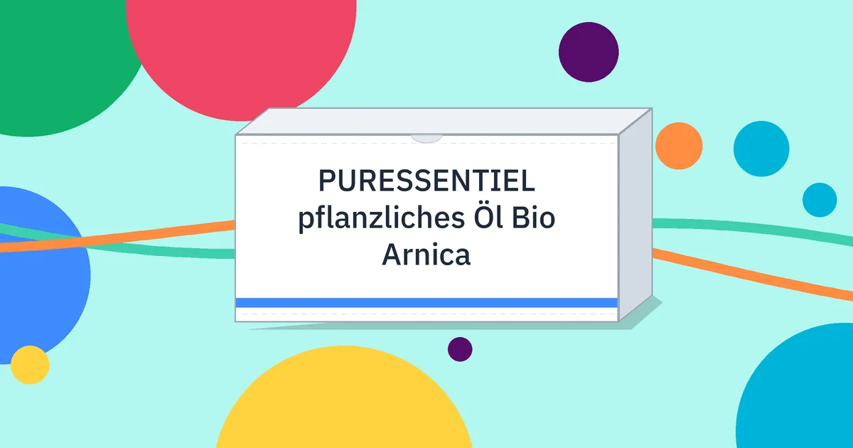 Symbolbild: Packung mit der Aufschrift PURESSENTIEL pflanzliches Öl Bio Arnica (PZN 17549339) – Verfügbarkeit und Bezug in Apotheken in Frankfurt am Main
