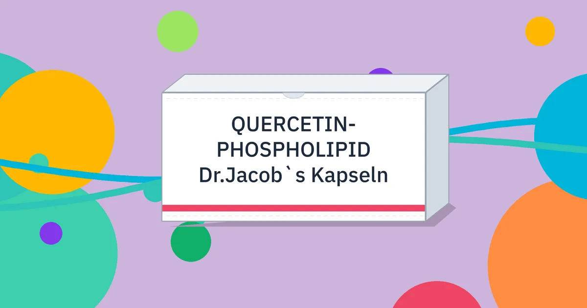Symbolbild: Packung mit der Aufschrift QUERCETIN-PHOSPHOLIPID Dr.Jacob`s Kapseln (PZN 15246706) – Verfügbarkeit und Bezug in Apotheken in Frankfurt am Main