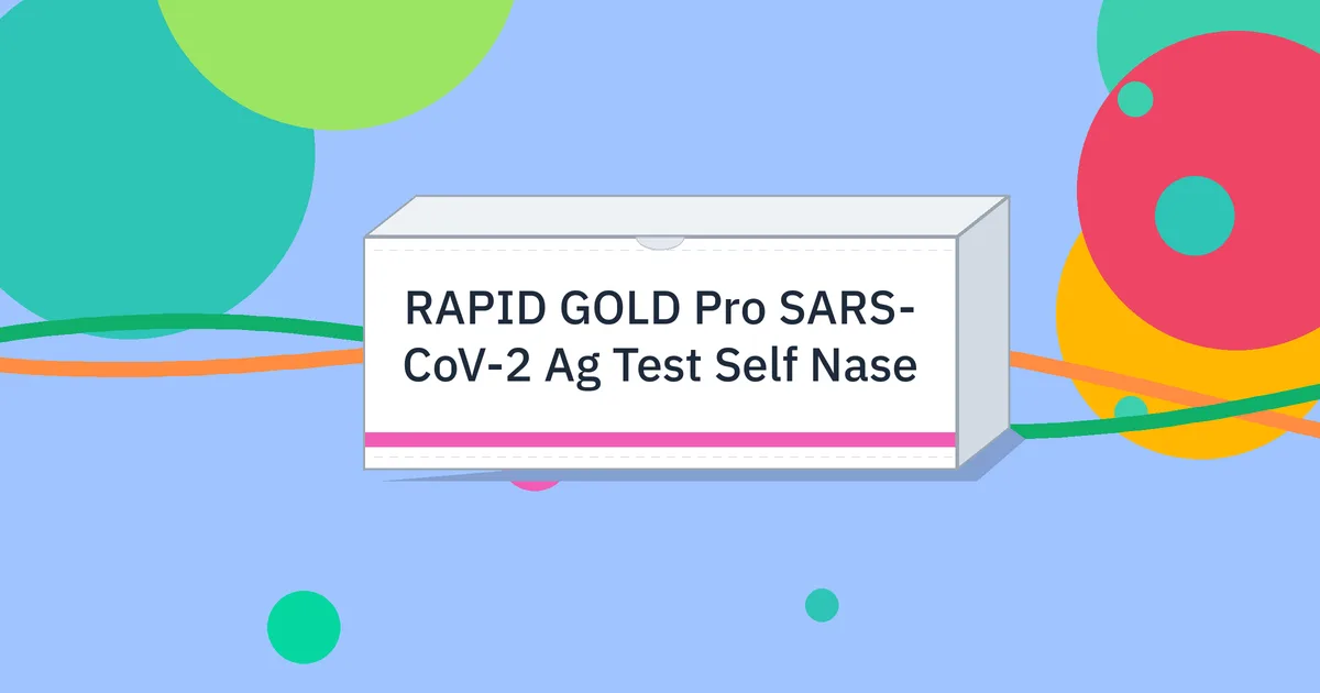 Symbolbild: Packung mit der Aufschrift RAPID GOLD Pro SARS-CoV-2 Ag Test Self Nase (PZN 18735630) – Verfügbarkeit und Bezug in Apotheken in Frankfurt am Main