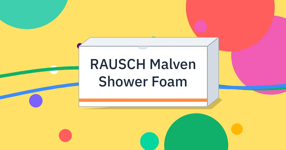 Symbolbild: Packung mit der Aufschrift RAUSCH Malven Shower Foam (PZN 15197037) – Verfügbarkeit und Bezug in Apotheken in Frankfurt am Main