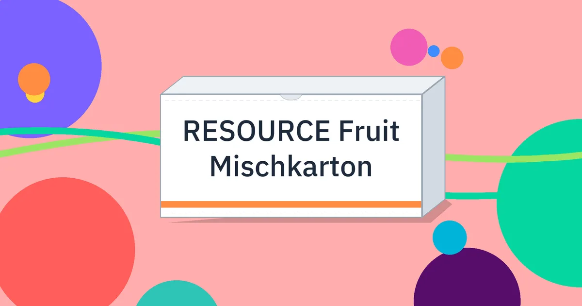 Symbolbild: Packung mit der Aufschrift RESOURCE Fruit Mischkarton (PZN 11180666) – Verfügbarkeit und Bezug in Apotheken in Frankfurt am Main