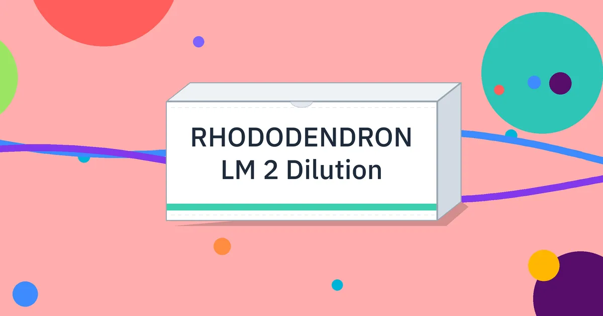 Symbolbild: Packung mit der Aufschrift RHODODENDRON LM 2 Dilution (PZN 13050755) – Verfügbarkeit und Bezug in Apotheken in Frankfurt am Main