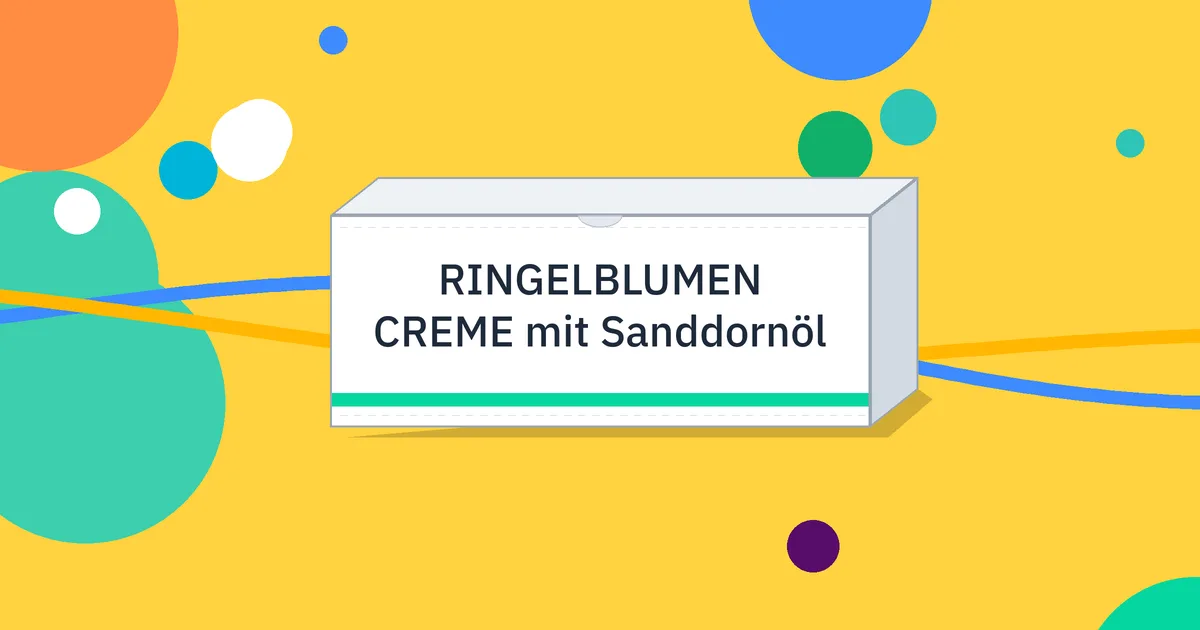 Symbolbild: Packung mit der Aufschrift RINGELBLUMEN CREME mit Sanddornöl (PZN 09606891) – Verfügbarkeit und Bezug in Apotheken in Frankfurt am Main