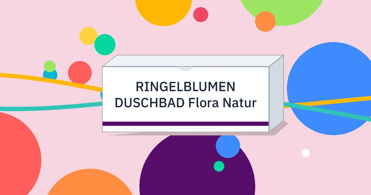 Symbolbild: Packung mit der Aufschrift RINGELBLUMEN DUSCHBAD Flora Natur (PZN 04952938) – Verfügbarkeit und Bezug in Apotheken in Frankfurt am Main