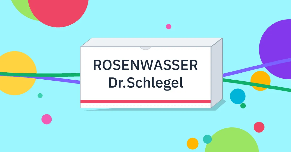 Symbolbild: Packung mit der Aufschrift ROSENWASSER Dr.Schlegel (PZN 02560565) – Verfügbarkeit und Bezug in Apotheken in Frankfurt am Main