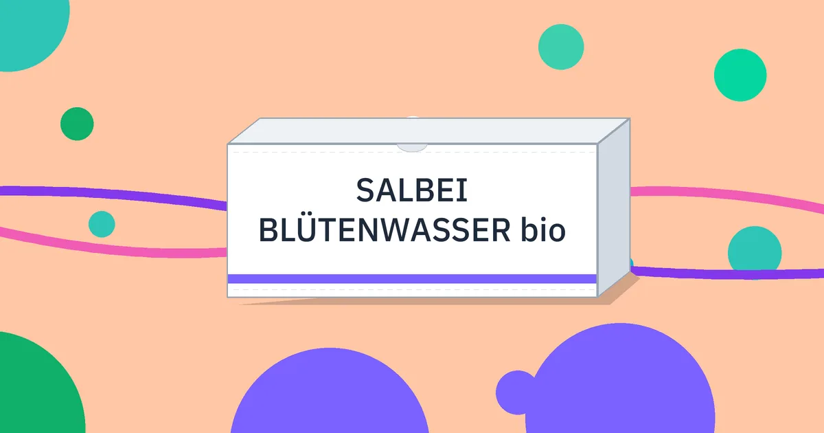 Symbolbild: Packung mit der Aufschrift SALBEI BLÜTENWASSER bio (PZN 10398564) – Verfügbarkeit und Bezug in Apotheken in Frankfurt am Main
