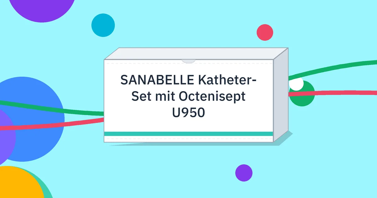 Symbolbild: Packung mit der Aufschrift SANABELLE Katheter-Set mit Octenisept U950 (PZN 16667083) – Verfügbarkeit und Bezug in Apotheken in Frankfurt am Main