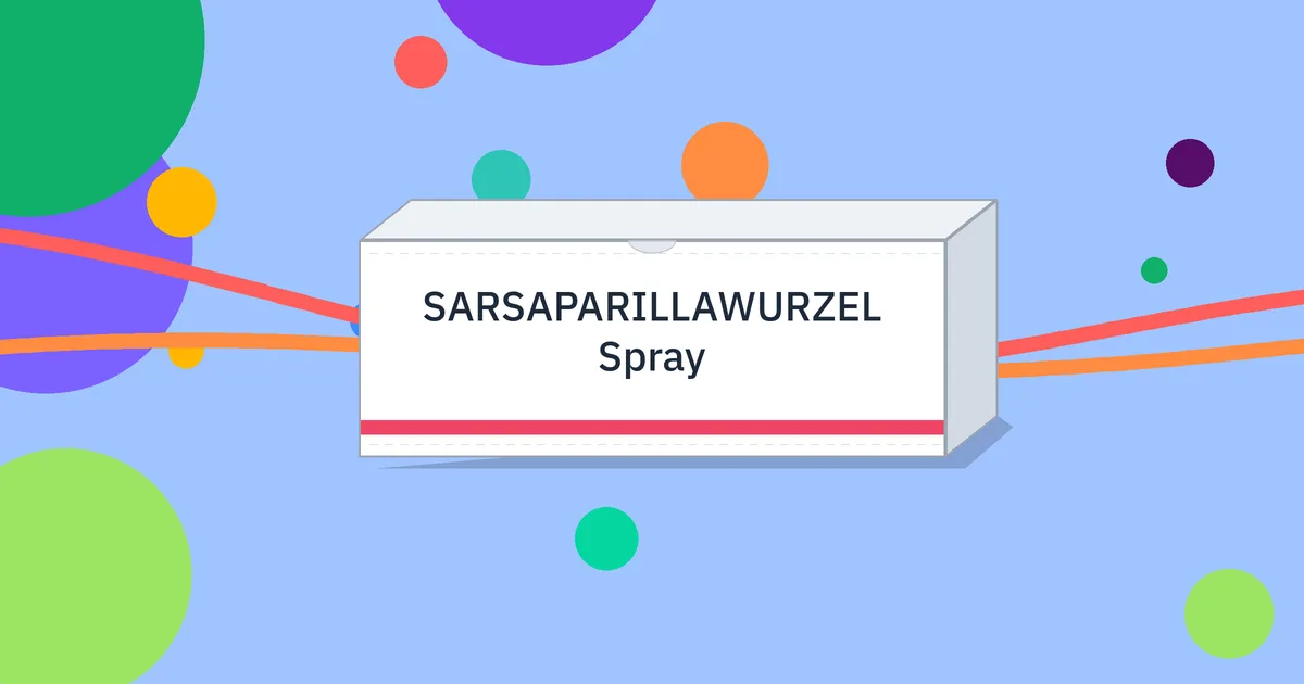 Symbolbild: Packung mit der Aufschrift SARSAPARILLAWURZEL Spray (PZN 11874015) – Verfügbarkeit und Bezug in Apotheken in Frankfurt am Main