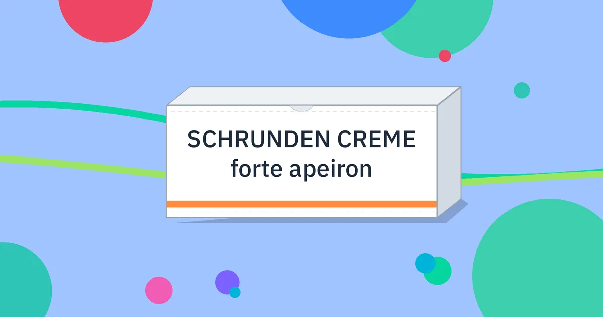 Symbolbild: Packung mit der Aufschrift SCHRUNDEN CREME forte apeiron (PZN 11101218) – Verfügbarkeit und Bezug in Apotheken in Frankfurt am Main