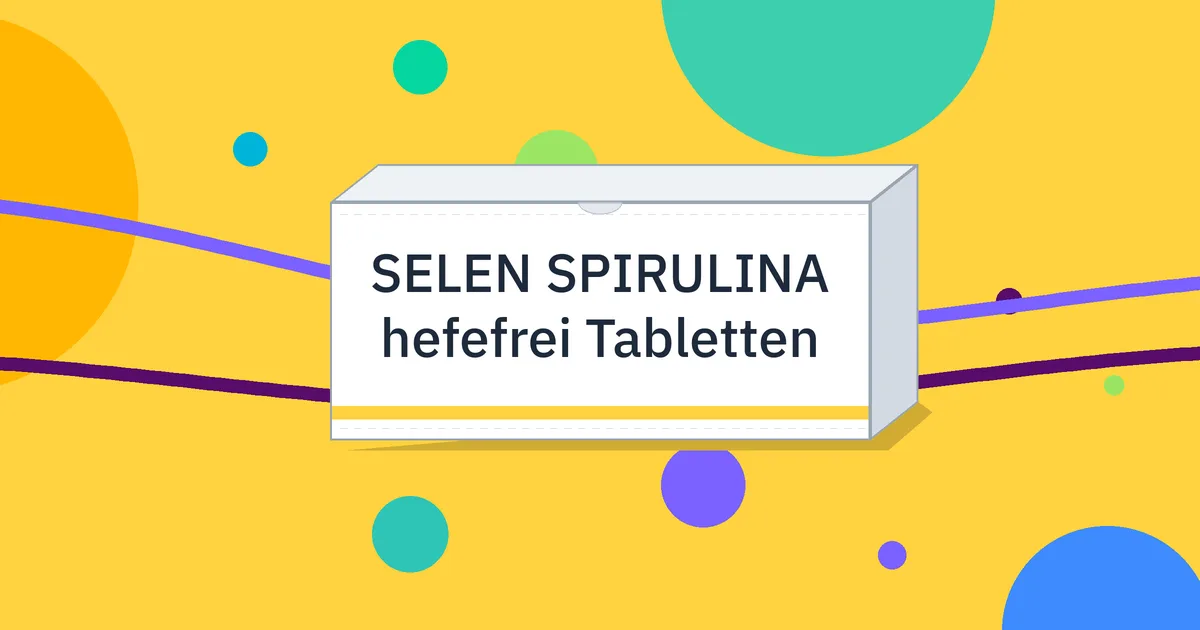 Symbolbild: Packung mit der Aufschrift SELEN SPIRULINA hefefrei Tabletten (PZN 00693718) – Verfügbarkeit und Bezug in Apotheken in Frankfurt am Main