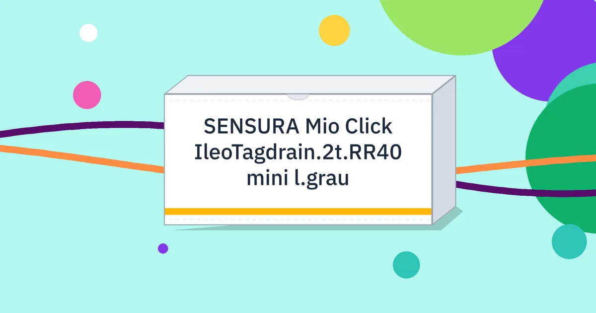 Symbolbild: Packung mit der Aufschrift SENSURA Mio Click IleoTagdrain.2t.RR40 mini l.grau (PZN 12615037) – Verfügbarkeit und Bezug in Apotheken in Frankfurt am Main