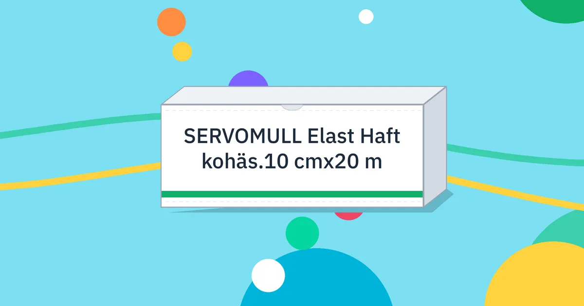 Symbolbild: Packung mit der Aufschrift SERVOMULL Elast Haft kohäs.10 cmx20 m (PZN 03413429) – Verfügbarkeit und Bezug in Apotheken in Frankfurt am Main