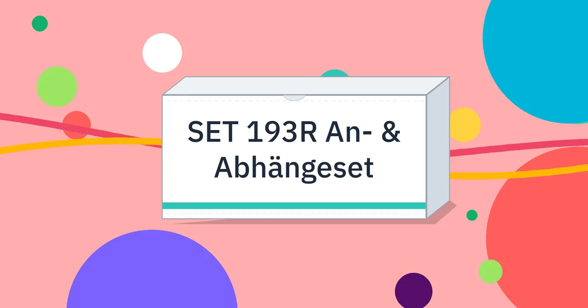 Symbolbild: Packung mit der Aufschrift SET 193R An- & Abhängeset (PZN 19288920) – Verfügbarkeit und Bezug in Apotheken in Frankfurt am Main