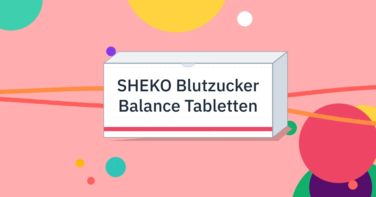 Symbolbild: Packung mit der Aufschrift SHEKO Blutzucker Balance Tabletten (PZN 18707941) – Verfügbarkeit und Bezug in Apotheken in Frankfurt am Main