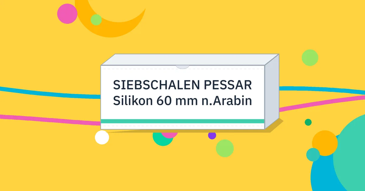 Symbolbild: Packung mit der Aufschrift SIEBSCHALEN PESSAR Silikon 60 mm n.Arabin (PZN 00241991) – Verfügbarkeit und Bezug in Apotheken in Frankfurt am Main