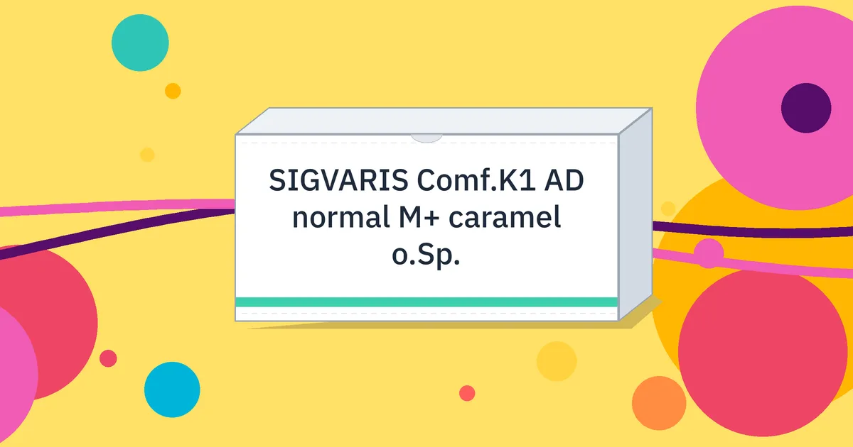 Symbolbild: Packung mit der Aufschrift SIGVARIS Comf.K1 AD normal M+ caramel o.Sp. (PZN 17041090) – Verfügbarkeit und Bezug in Apotheken in Frankfurt am Main