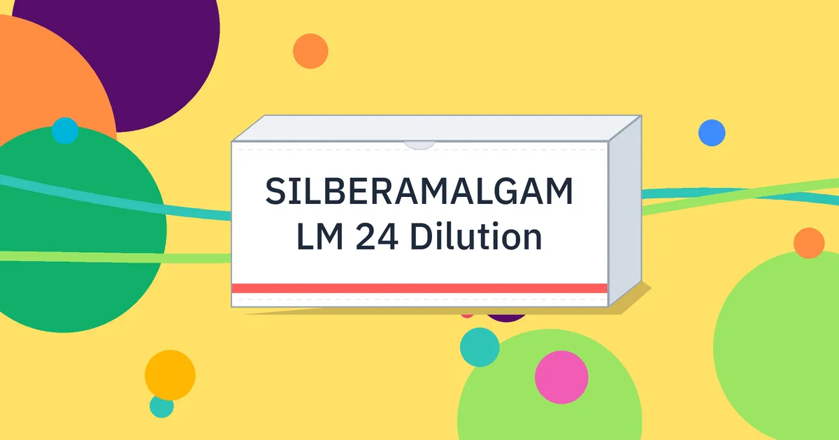 Symbolbild: Packung mit der Aufschrift SILBERAMALGAM LM 24 Dilution (PZN 13189418) – Verfügbarkeit und Bezug in Apotheken in Frankfurt am Main