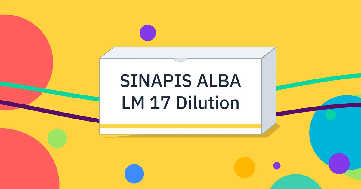 Symbolbild: Packung mit der Aufschrift SINAPIS ALBA LM 17 Dilution (PZN 13190663) – Verfügbarkeit und Bezug in Apotheken in Frankfurt am Main