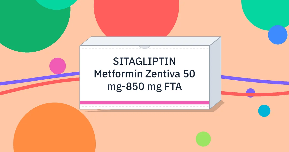 Symbolbild: Packung mit der Aufschrift SITAGLIPTIN Metformin Zentiva 50 mg-850 mg FTA (PZN 18755696) – Verfügbarkeit und Bezug in Apotheken in Frankfurt am Main