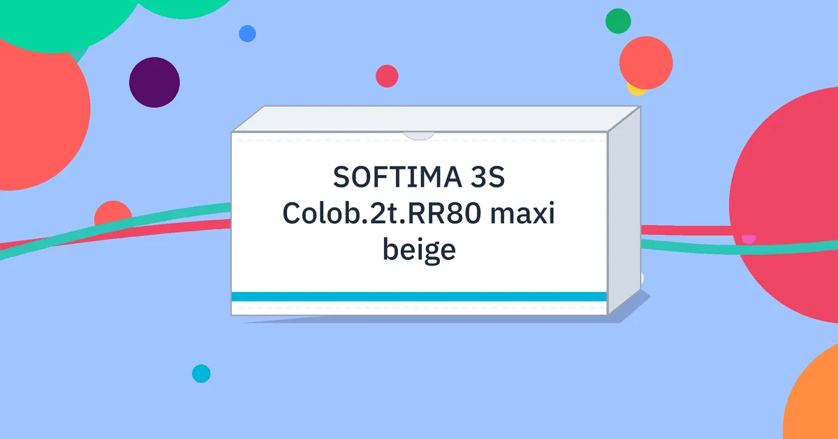 Symbolbild: Packung mit der Aufschrift SOFTIMA 3S Colob.2t.RR80 maxi beige (PZN 04763255) – Verfügbarkeit und Bezug in Apotheken in Frankfurt am Main