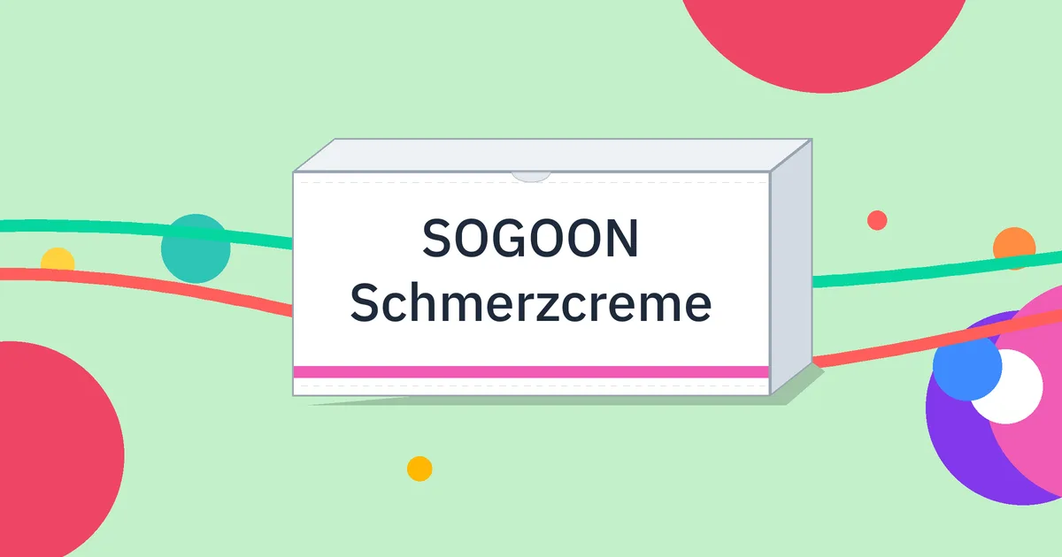 Symbolbild: Packung mit der Aufschrift SOGOON Schmerzcreme (PZN 02043870) – Verfügbarkeit und Bezug in Apotheken in Frankfurt am Main