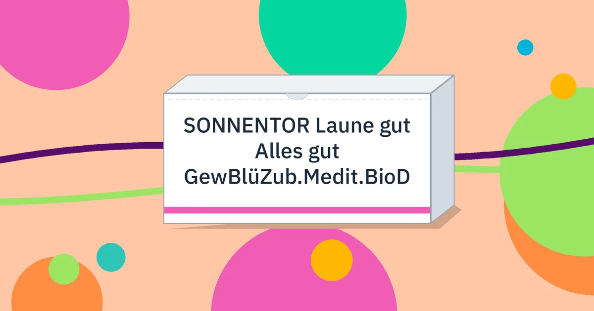 Symbolbild: Packung mit der Aufschrift SONNENTOR Laune gut Alles gut GewBlüZub.Medit.BioD (PZN 18902789) – Verfügbarkeit und Bezug in Apotheken in Frankfurt am Main