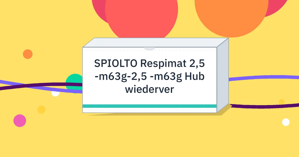 Symbolbild: Packung mit der Aufschrift SPIOLTO Respimat 2,5 -m63g-2,5 -m63g Hub wiederver (PZN 15996726) – Verfügbarkeit und Bezug in Apotheken in Frankfurt am Main