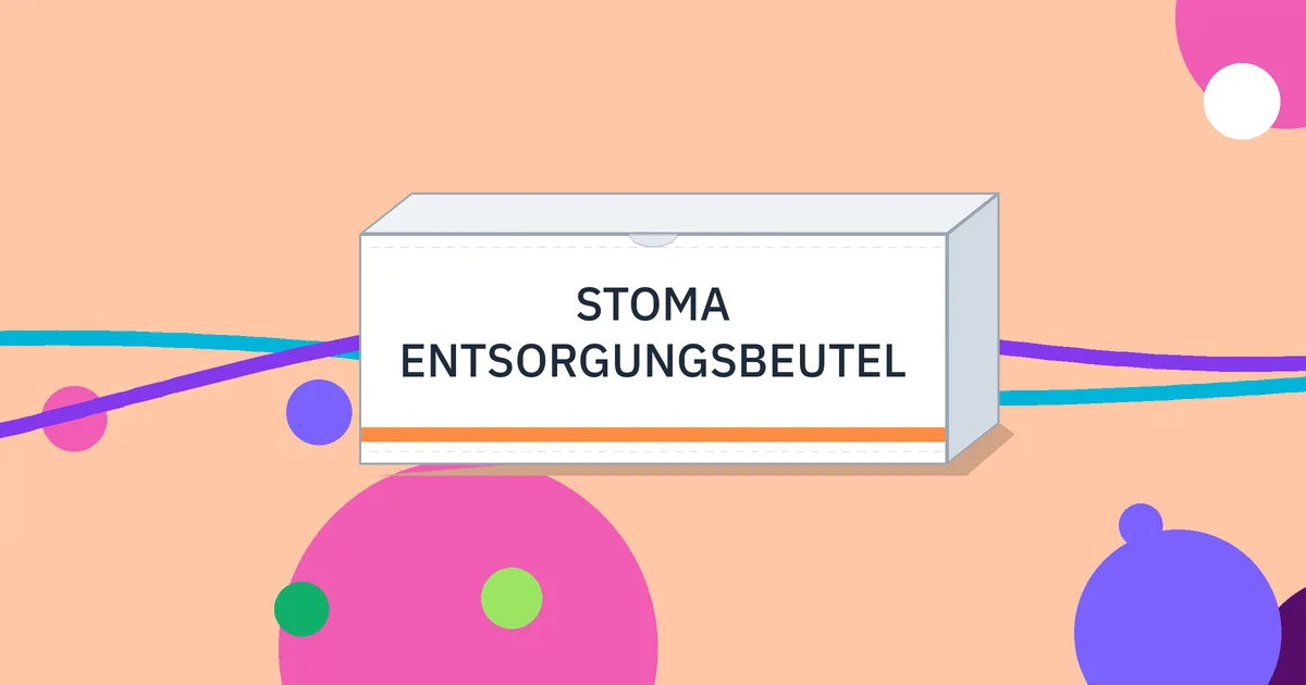 Symbolbild: Packung mit der Aufschrift STOMA ENTSORGUNGSBEUTEL (PZN 15391549) – Verfügbarkeit und Bezug in Apotheken in Frankfurt am Main