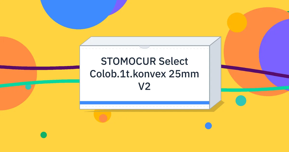 Symbolbild: Packung mit der Aufschrift STOMOCUR Select Colob.1t.konvex 25mm V2 (PZN 18198741) – Verfügbarkeit und Bezug in Apotheken in Frankfurt am Main