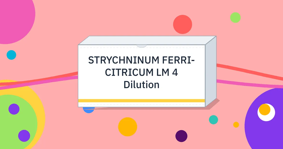 Symbolbild: Packung mit der Aufschrift STRYCHNINUM FERRI-CITRICUM LM 4 Dilution (PZN 13206157) – Verfügbarkeit und Bezug in Apotheken in Frankfurt am Main