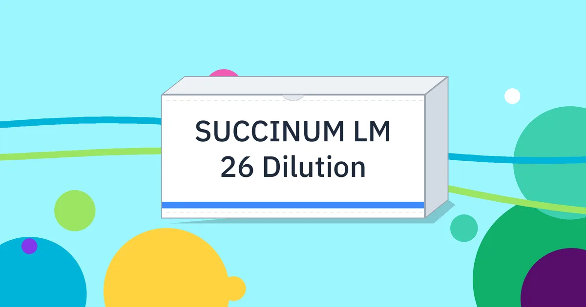 Symbolbild: Packung mit der Aufschrift SUCCINUM LM 26 Dilution (PZN 13208765) – Verfügbarkeit und Bezug in Apotheken in Frankfurt am Main