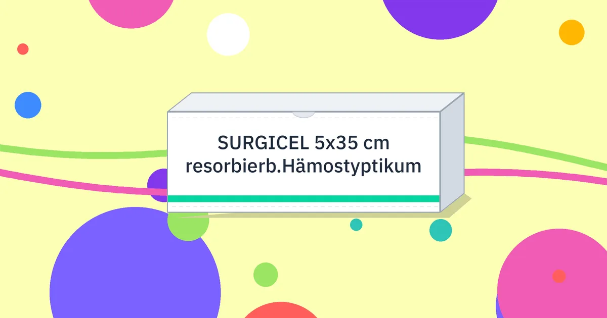 Symbolbild: Packung mit der Aufschrift SURGICEL 5x35 cm resorbierb.Hämostyptikum (PZN 19884958) – Verfügbarkeit und Bezug in Apotheken in Frankfurt am Main
