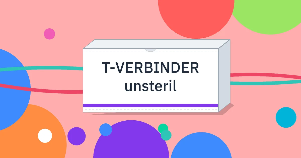 Symbolbild: Packung mit der Aufschrift T-VERBINDER unsteril (PZN 20205365) – Verfügbarkeit und Bezug in Apotheken in Frankfurt am Main
