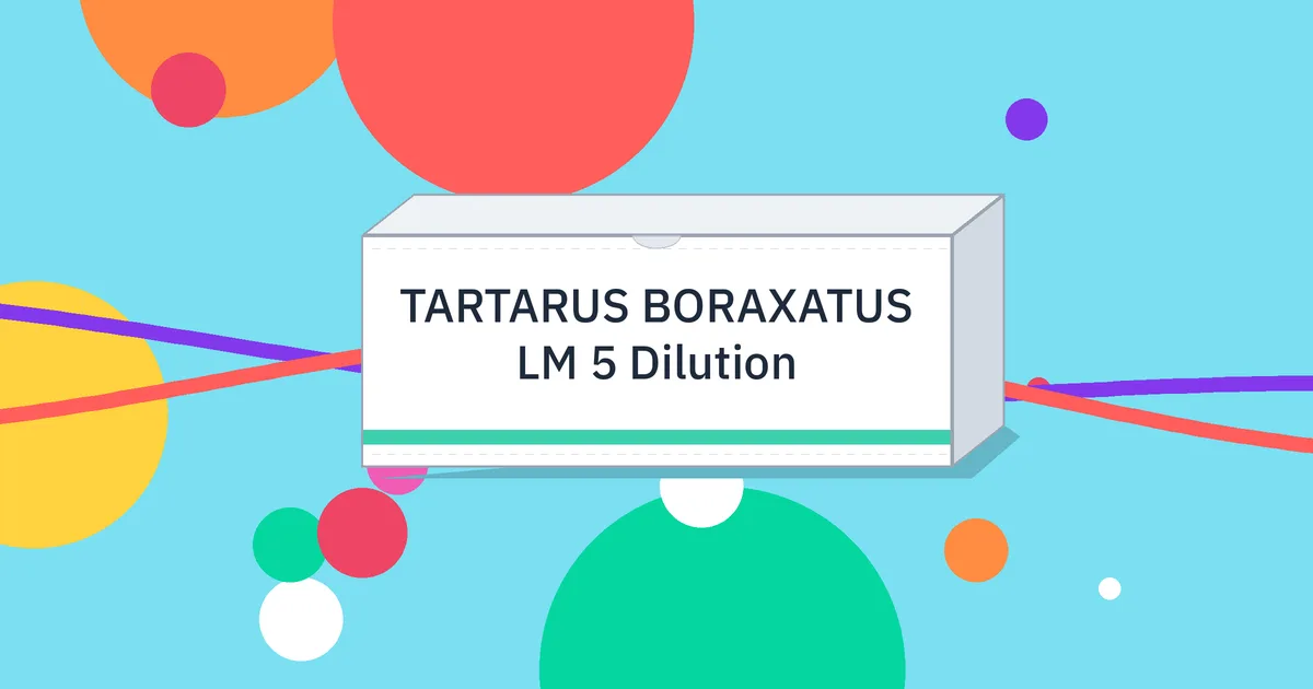 Symbolbild: Packung mit der Aufschrift TARTARUS BORAXATUS LM 5 Dilution (PZN 13214665) – Verfügbarkeit und Bezug in Apotheken in Frankfurt am Main