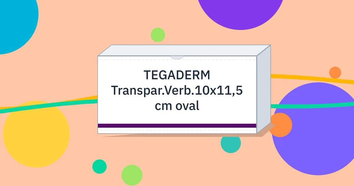 Symbolbild: Packung mit der Aufschrift TEGADERM Transpar.Verb.10x11,5 cm oval (PZN 06495586) – Verfügbarkeit und Bezug in Apotheken in Frankfurt am Main
