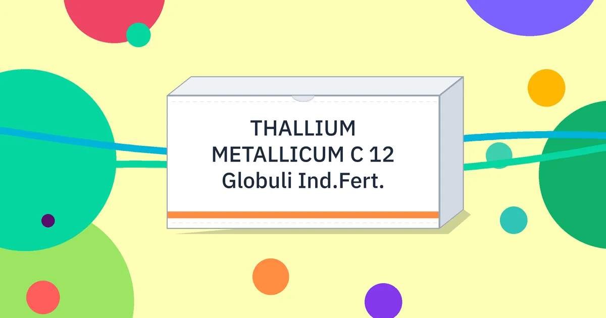 Symbolbild: Packung mit der Aufschrift THALLIUM METALLICUM C 12 Globuli Ind.Fert. (PZN 17676575) – Verfügbarkeit und Bezug in Apotheken in Frankfurt am Main