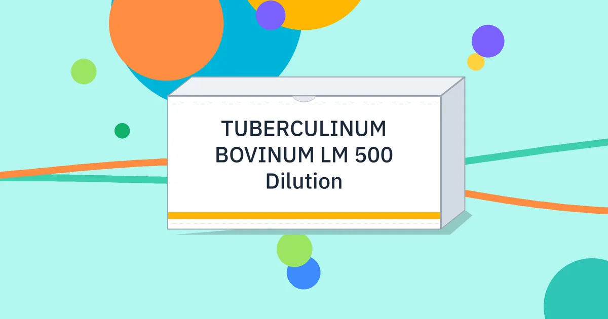 Symbolbild: Packung mit der Aufschrift TUBERCULINUM BOVINUM LM 500 Dilution (PZN 13694582) – Verfügbarkeit und Bezug in Apotheken in Frankfurt am Main