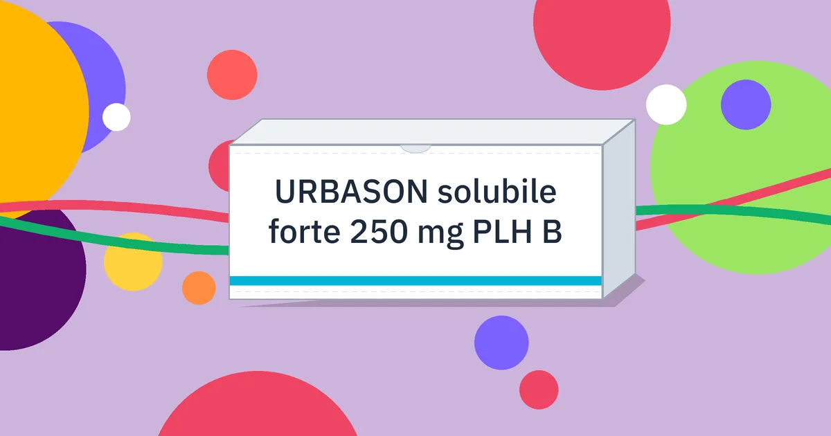 Symbolbild: Packung mit der Aufschrift URBASON solubile forte 250 mg PLH B (PZN 03350924) – Verfügbarkeit und Bezug in Apotheken in Frankfurt am Main