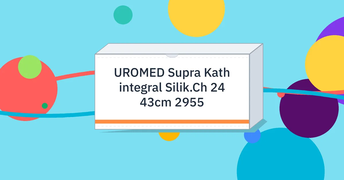 Symbolbild: Packung mit der Aufschrift UROMED Supra Kath integral Silik.Ch 24 43cm 2955 (PZN 00154393) – Verfügbarkeit und Bezug in Apotheken in Frankfurt am Main