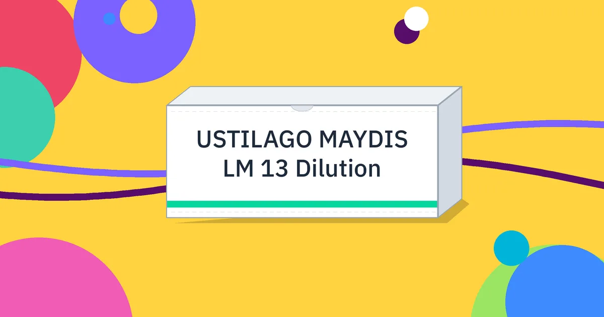 Symbolbild: Packung mit der Aufschrift USTILAGO MAYDIS LM 13 Dilution (PZN 13258088) – Verfügbarkeit und Bezug in Apotheken in Frankfurt am Main