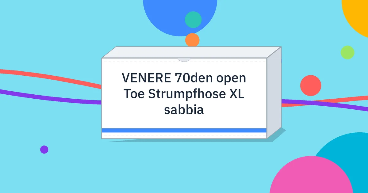 Symbolbild: Packung mit der Aufschrift VENERE 70den open Toe Strumpfhose XL sabbia (PZN 16174216) – Verfügbarkeit und Bezug in Apotheken in Frankfurt am Main