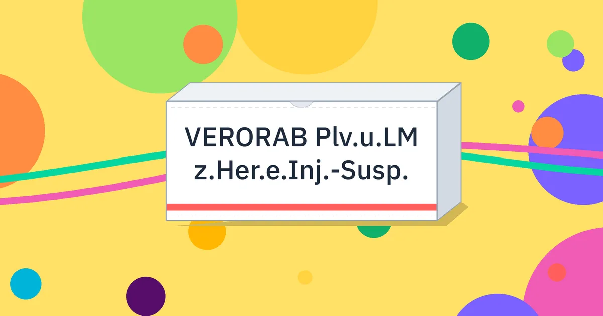 Symbolbild: Packung mit der Aufschrift VERORAB Plv.u.LM z.Her.e.Inj.-Susp. (PZN 19891450) – Verfügbarkeit und Bezug in Apotheken in Frankfurt am Main