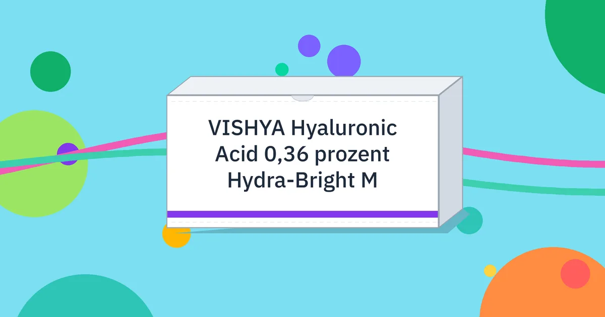 Symbolbild: Packung mit der Aufschrift VISHYA Hyaluronic Acid 0,36 prozent Hydra-Bright M (PZN 16866569) – Verfügbarkeit und Bezug in Apotheken in Frankfurt am Main