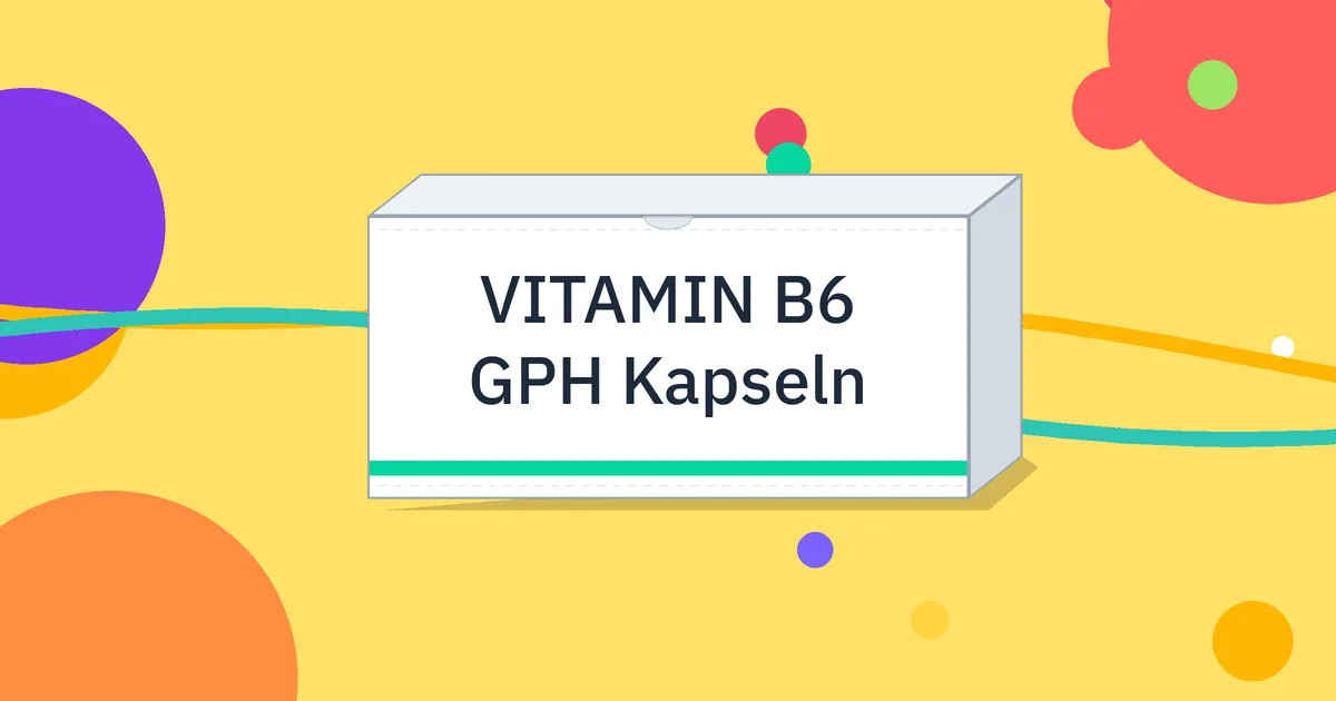Symbolbild: Packung mit der Aufschrift VITAMIN B6 GPH Kapseln (PZN 02553855) – Verfügbarkeit und Bezug in Apotheken in Frankfurt am Main