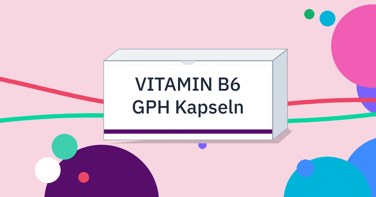 Symbolbild: Packung mit der Aufschrift VITAMIN B6 GPH Kapseln (PZN 02552502) – Verfügbarkeit und Bezug in Apotheken in Frankfurt am Main