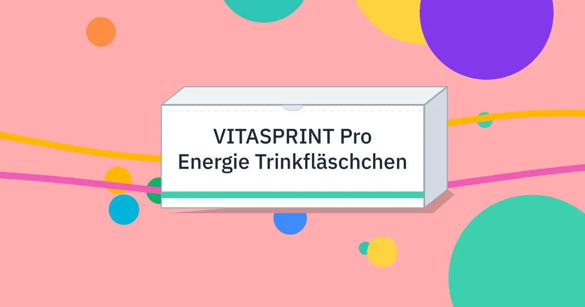 Symbolbild: Packung mit der Aufschrift VITASPRINT Pro Energie Trinkfläschchen (PZN 16244997) – Verfügbarkeit und Bezug in Apotheken in Frankfurt am Main